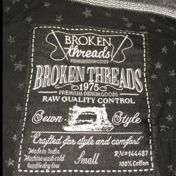 Broken Threads | Shirts | Broken Threads Stars Black White Button Down ...